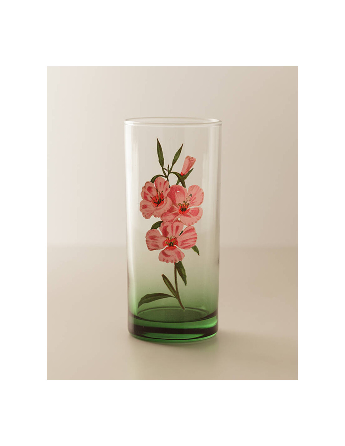 Tube Glasses with Floral Designs | OFELIA Home & Decor
